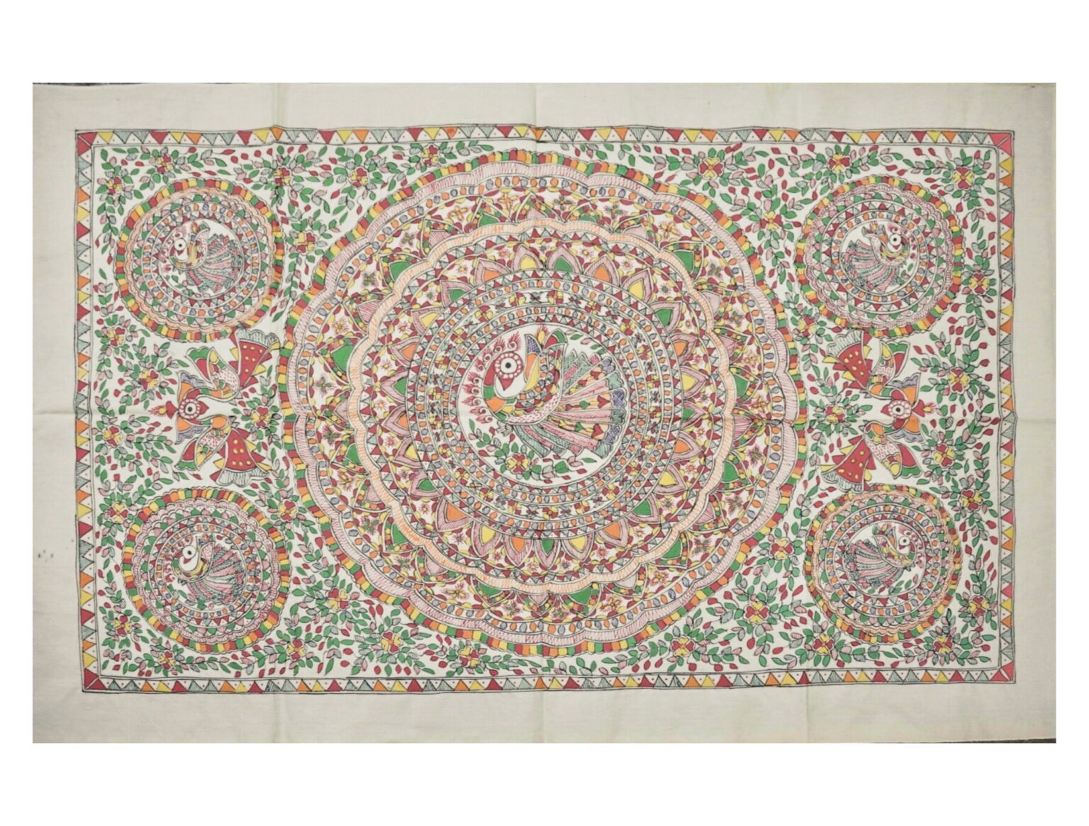 "Matsya Mandala – Cycle of Life" – Handpainted Madhubani Art ...