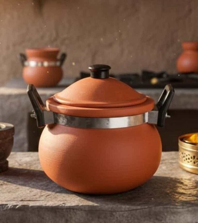 Authentic Handmade Clay Pot (2-Litre) - Traditional Terracotta Handi ...