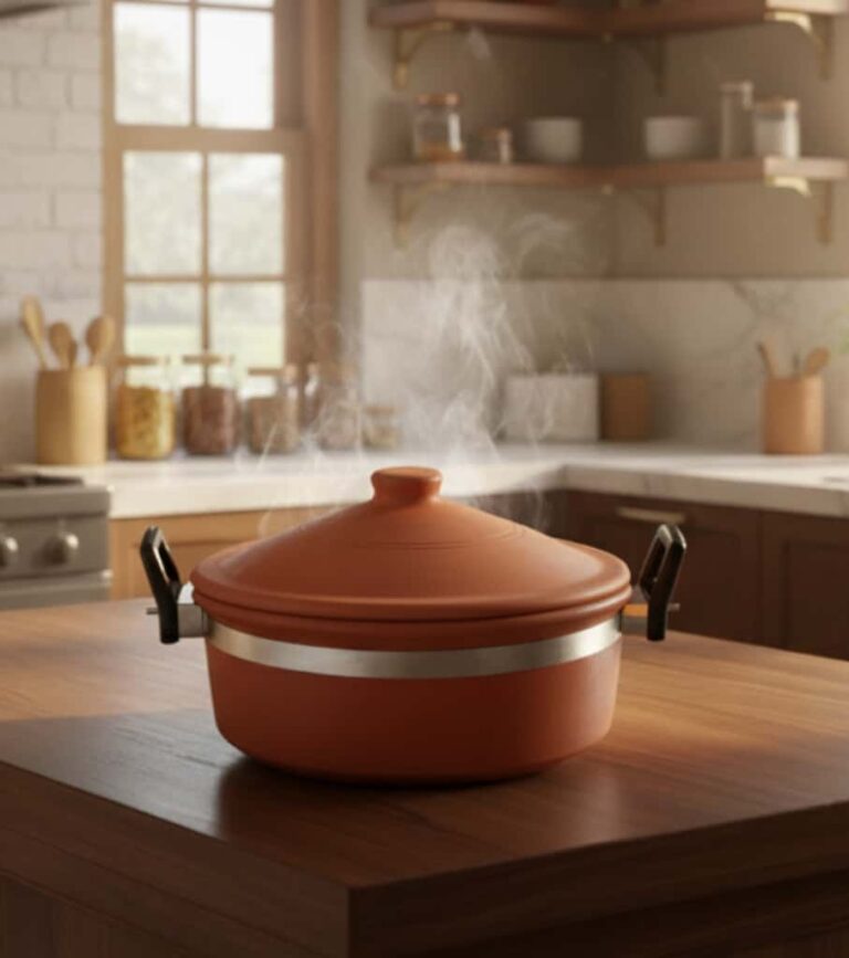 Authentic Handmade Deep Clay Pot (3-Litre) - Traditional Terracotta ...